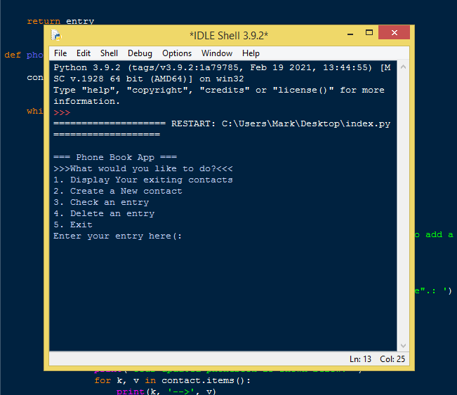 Simple Phone Book App in Python Free Source Code | SourceCodester